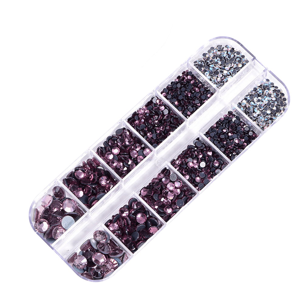 Flat Back Gems Round Crystal Rhinestones for Crafts Nail Face Art ...