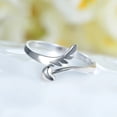 Adjustable Brass Cuff Rings Open Rings for Women Wing Heart Silver US ...