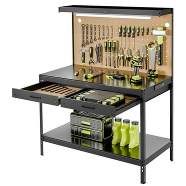Aobabo Workbench with Drawers,47" x 22" Multi-use Workbench with 3 ...