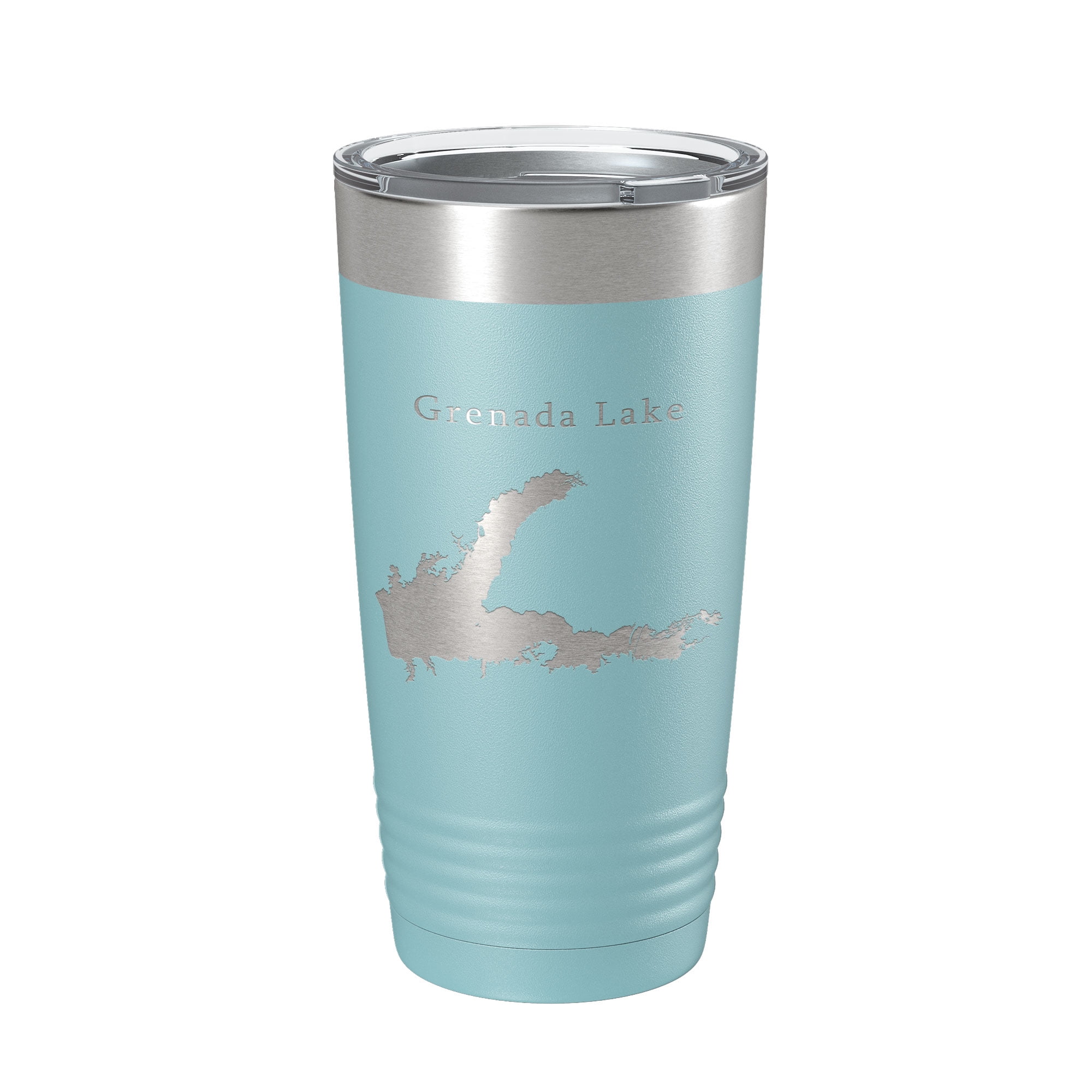 Grenada Lake Map Tumbler Travel Mug Insulated Laser Engraved Coffee Cup ...