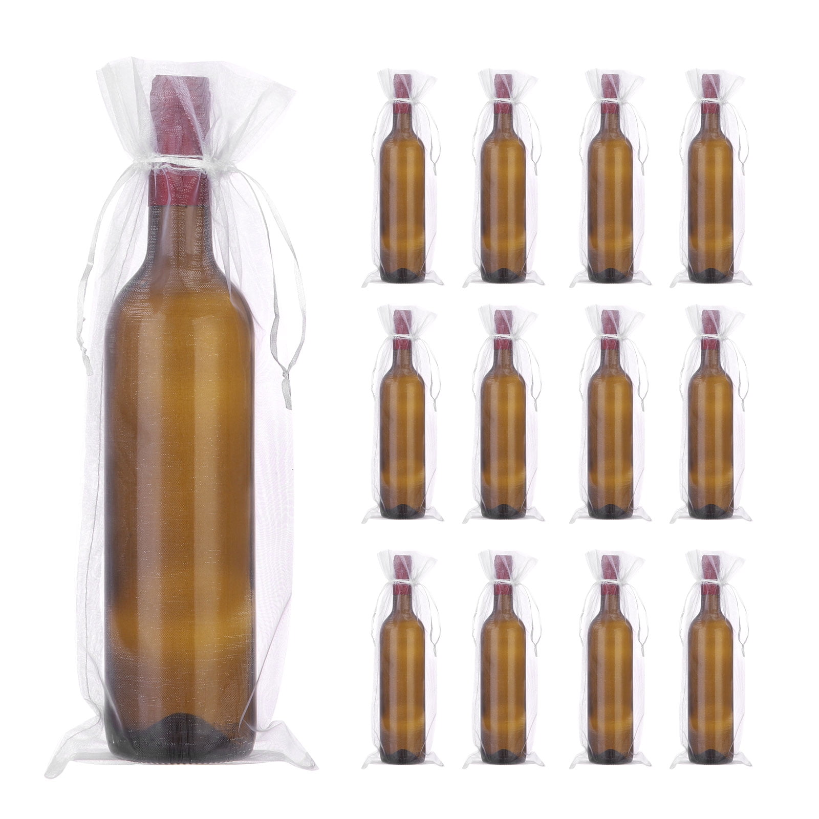 Click here for Uxcell 30pcs Organza Wine Bags  15x5.5 Sheer Mesh... prices