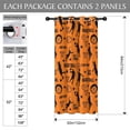 Basketball and Silhouette Orange Blackout Curtains,Triple Weaved Fabric ...
