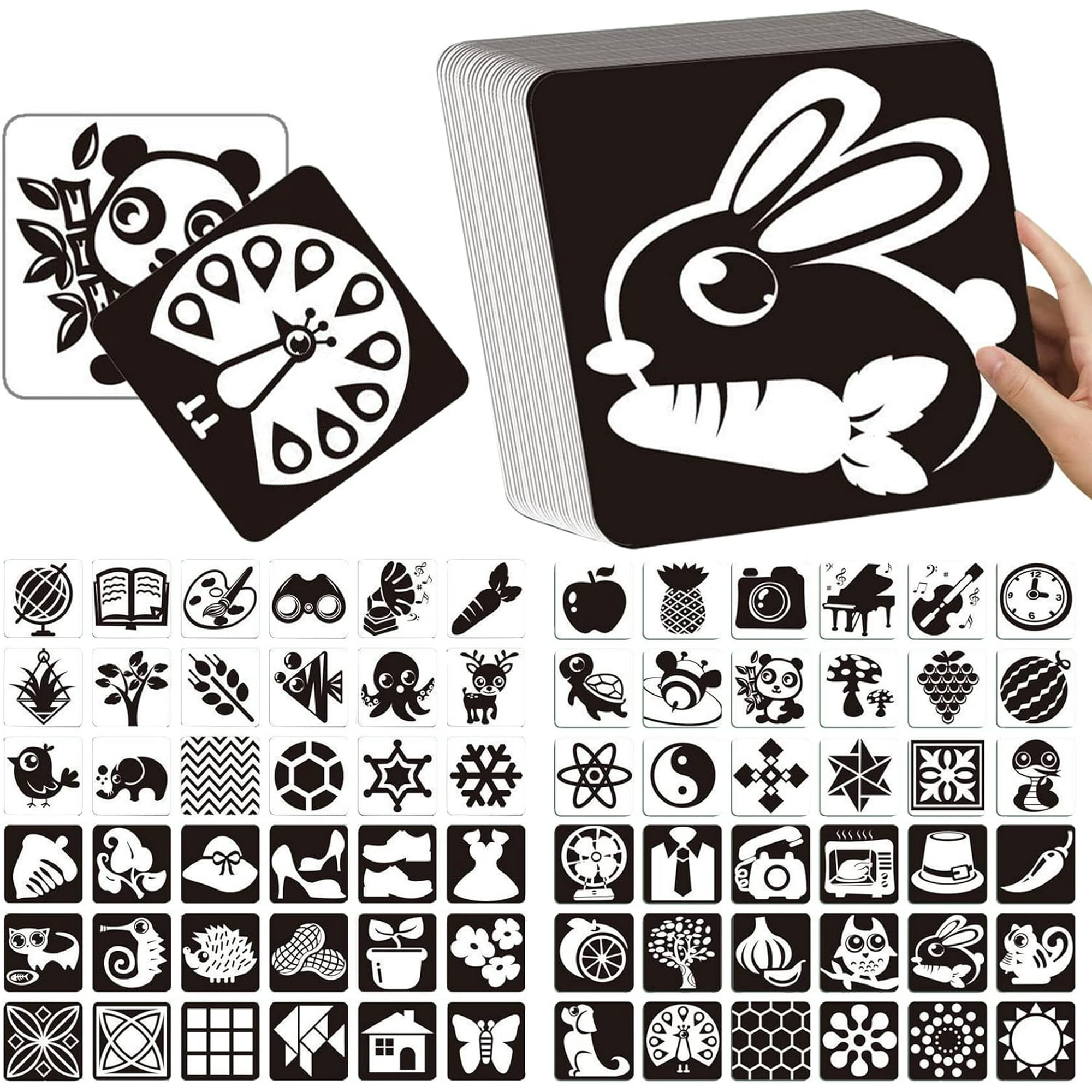 Click here for Laicaiw 72 Pictures Baby Sensory Flash Cards Black... prices