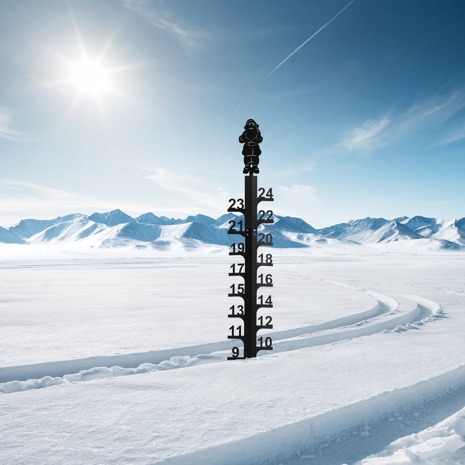 CJC 24" Snow Gauge, Snowflake Snowfall Measuring Gauge, Handmade Metal ...