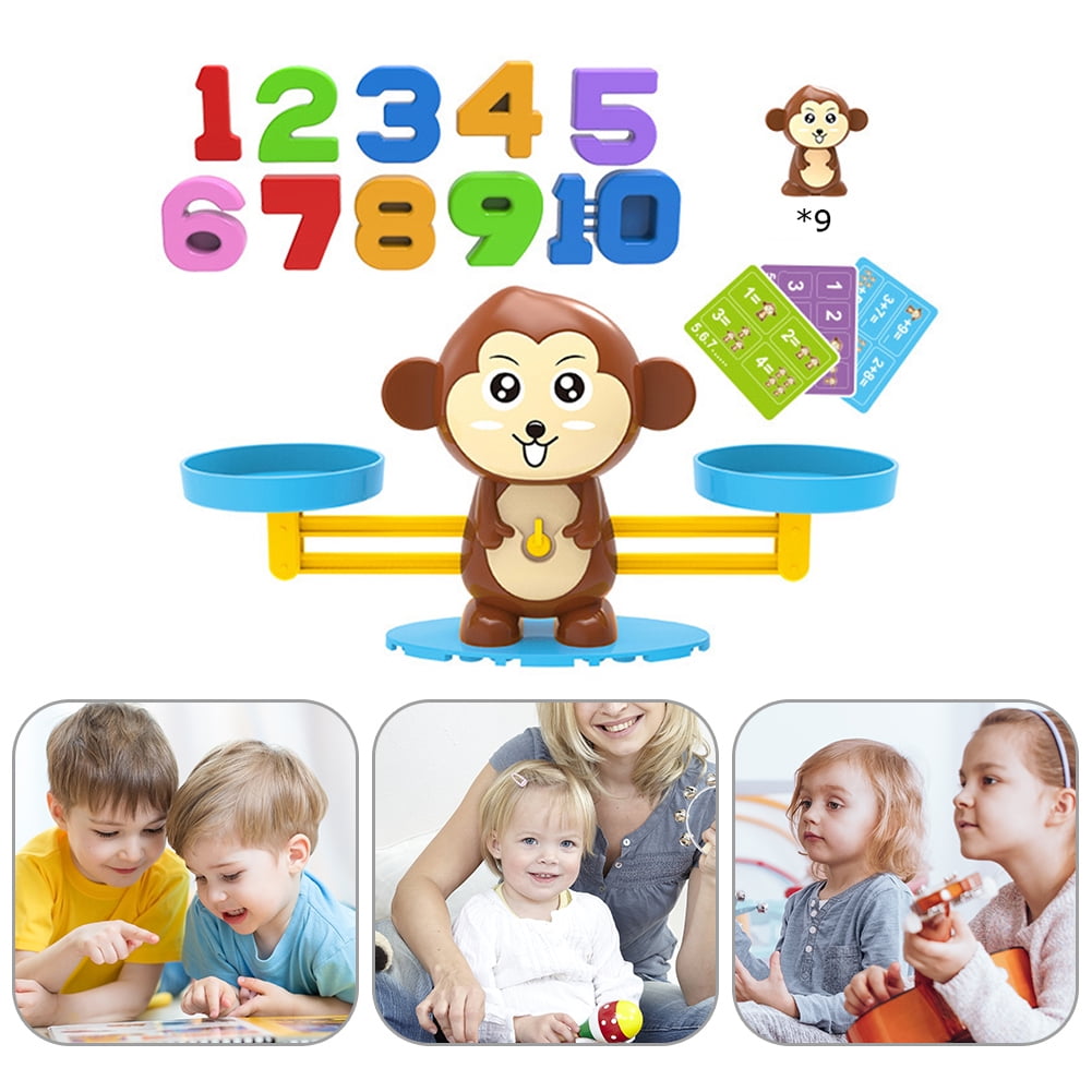 Montessori Math Match Game Balance Scale para niños Kid Número ...