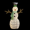 Northlight 43" LED Lighted Snowman with Top Hat and Green Scarf Outdoor ...