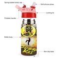 12oz Cobra K-a Water Bottle with Straw Lid Insulated Cartoon Stainless ...