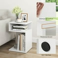 Gymax S-Shaped Side Table for Small Space Morden End Table w/S-Shaped ...