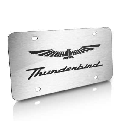 Ford Thunderbird Logo Laser Etched Brished Steel Auto License Plate ...