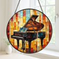 Art Deco Piano Round Window Hanging – Decorative Glass Art - Walmart.com