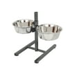 Iconic Pet Adjustable Stainless Steel Pet Double Diner For Dog (U ...