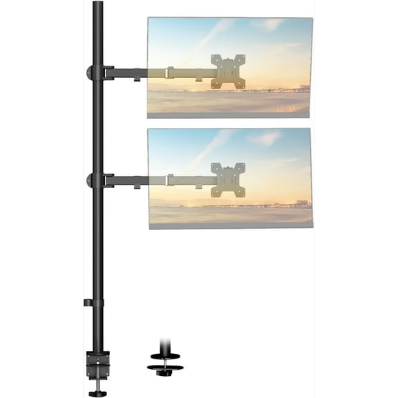 VIVO White Triple Monitor Desk Mount, Adjustable Stand, Fits 3 Screens ...