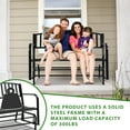 Weather Resistant Patio Glider Bench, Garden Metal Bench for Outdoor ...