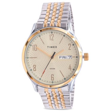 Timex Men's Harborside Two-Tone/Blue 42mm Dress Watch, Stainless Steel ...