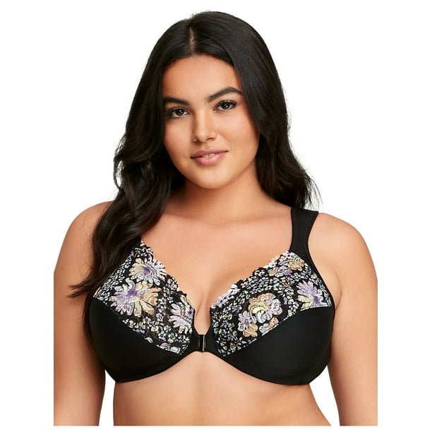 Glamorise Full Figure Plus Size Wonderwire Front Closure Bra Underwire