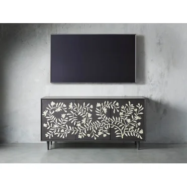 Bone inlay optical media console | bone inlay optical tv unit | bone ...