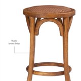 Linon Rae 24" Wood Backless Counter Stool in Brown - Walmart.com