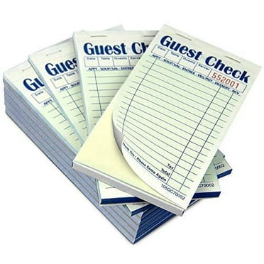 [500] Gorilla Supply Guest Check Book 3.4" x 6.73" Server Notepads ...