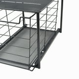 Mainstays Large Stackable Slide-Out Drawer Organizer in Matte Black for ...