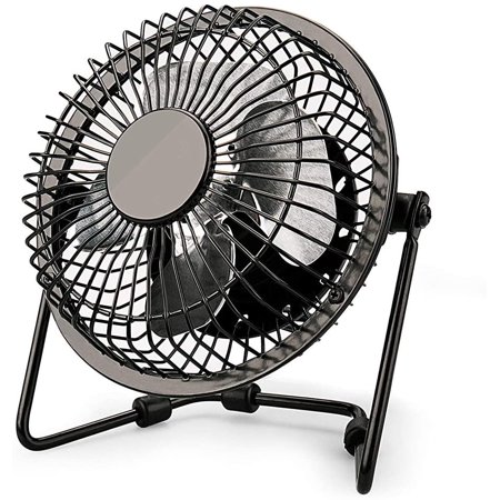 USB Fan, Metal Desk USB Fan 4 Inch Mini Silent Fan Portable Cooling Fan ...