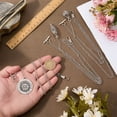 3Pcs Alloy Locket Pendant Decorations with Iron Twisted Chains & Key ...