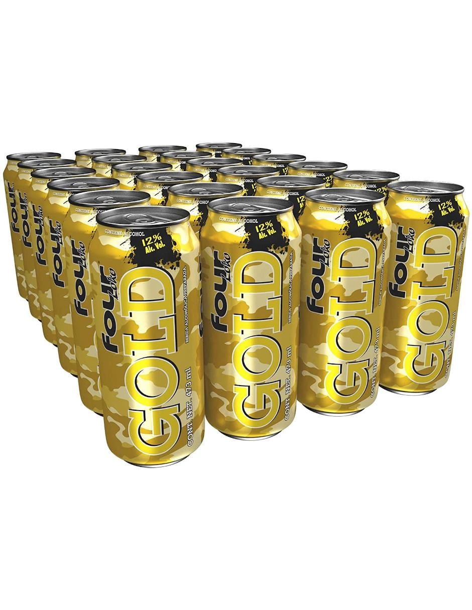 Pack de 24 Bebida Mezcla Four Loko Gold de 473ml Four Loko Gold 473ml ...