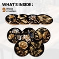 1 Set Composite Wood Board Cup Mats Set Printed Coasters Butterfly ...