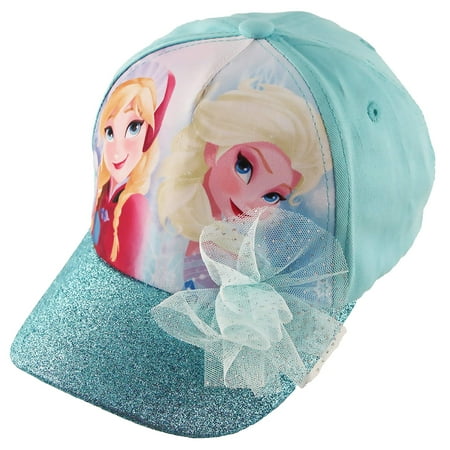 Disney Frozen Elsa and Anna Cotton Baseball Cap with Glitter Pom ...