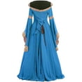 Leesechin Women Plus Size Renaissance Dress Medieval Costume Women