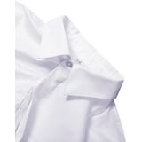 Roaso Women's Asymmetrical Crop Top Long Sleeve Blouse Button up Shirt ...