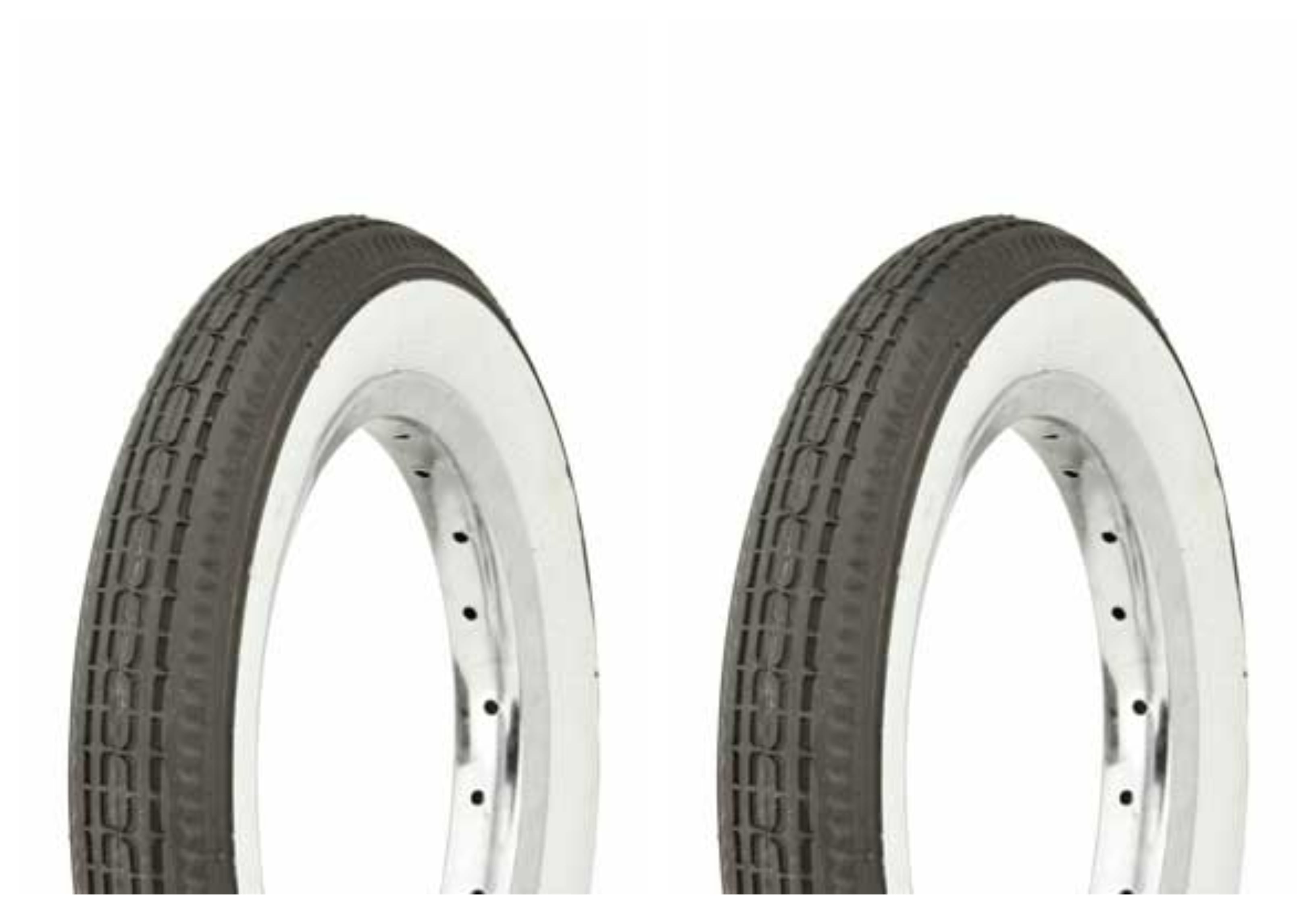 Tire Set 2 Tires Two Tires Duro 12 1 2 X 2 1 4 Black White Side