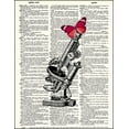 Microscope with Butterfly - Dictionary Art Print Printed On Authentic ...