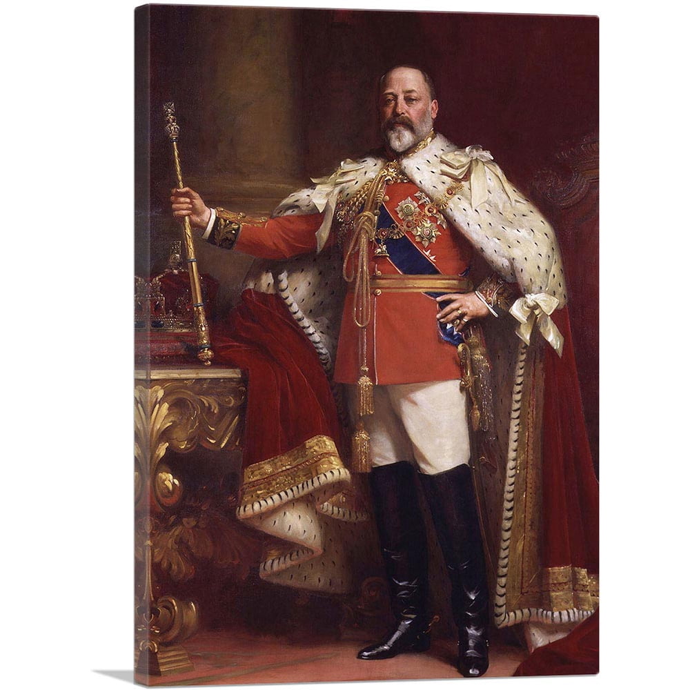 ARTCANVAS Edward VII In Coronation Robes 1901 Canvas Art Print by Luke ...