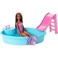 Barbie Doll Swimming Set with Water Park Kit, Pool Playset, Slide ...