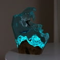 Handmade Wood & Resin, Surfing and Whale Lamp - Ocean Nightlight ...