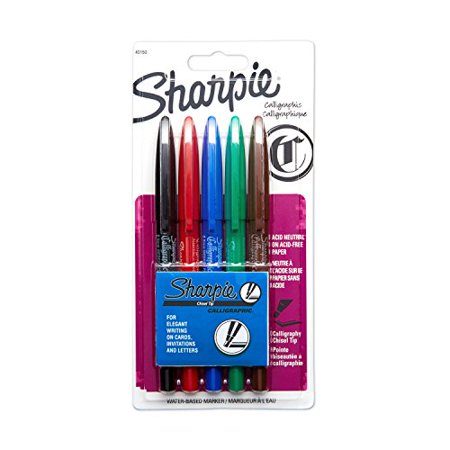 Sharpie Sharpie Calligraphic Chisel Tip Water Based Markers (40150SH ...
