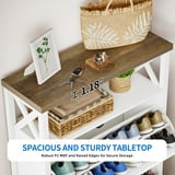 Dextrus White Shoe Cabinet, Modern Entryway Shoe Rack, Tipping Bucket ...