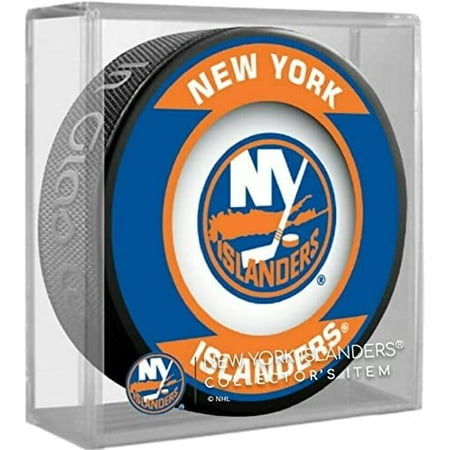 Inglasco New York Islanders Official Retro Logo Puck w/NHL Team Display ...