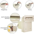 POCHAR Secure Office Mail Slot Drop Box | Door Mount Locking Mailbox ...