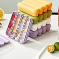 AOOOWER Easy Releases 4 Grids Silicone Ice Cubes Tray Long Strips Ice ...