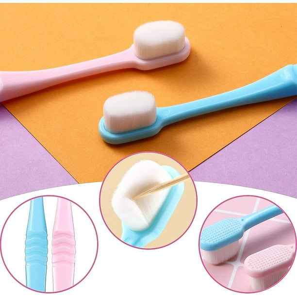 4 Pieces Soft Toothbrush Micro Nano Toothbrush Extra Soft Bristles ...