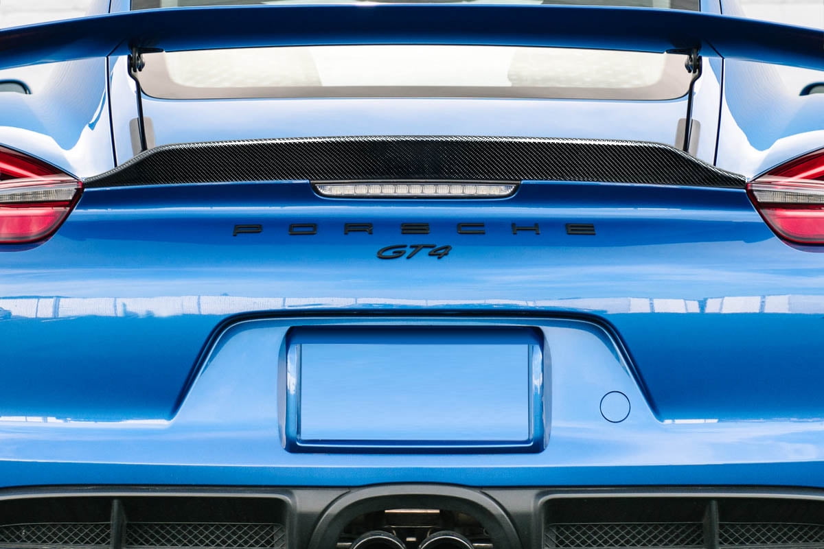 2014-2016 Porsche Cayman Carbon Creations GT4 Look Ducktail Rear Wing ...