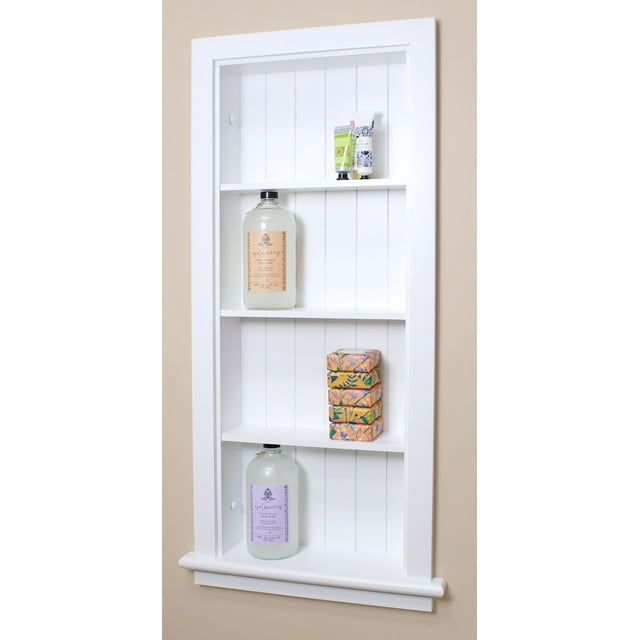Fox Hollow Furnishings 14x36 Aiden Wall Niche, White, Recessed with ...