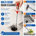 78 Inch Drain Clog Remover Tool, Flexible Drain Snake Grabber with 4 ...
