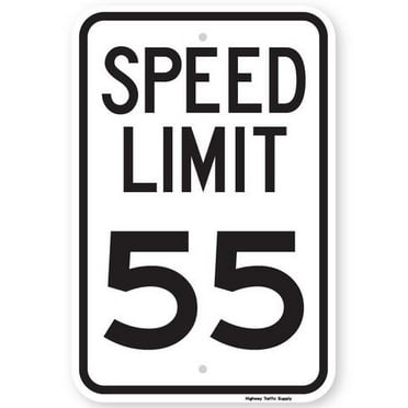 Speed Limit 55 Sign - Walmart.com