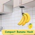 1P/ 2P Banana Hook Under Cabinet, Foldable Metal Banana Hanger Hook for ...