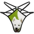 Samoyed White Women's T-Back Sexy G-String Strap Thong Printed ...
