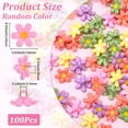 100Pcs Opaque Resin Pendants Flower Charms Mixed Color 14x16x8mm Hole ...