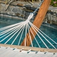 GDF Studio Kimsey Outdoor Fabric Hammock with Larch Wood Base, Cream ...