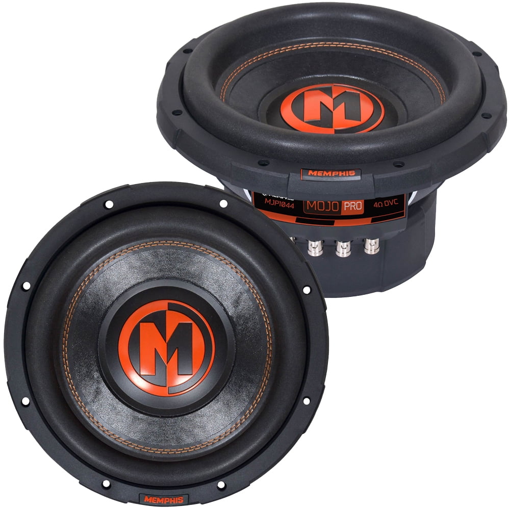 (2) MEMPHIS MJP1044 10" 1500W RMS MOJO PRO SERIES DVC 4-OHM CAR AUDIO ...